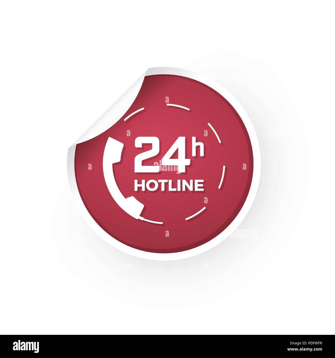 24 hours of support icon sticker Stock Vector Image & Art - Alamy