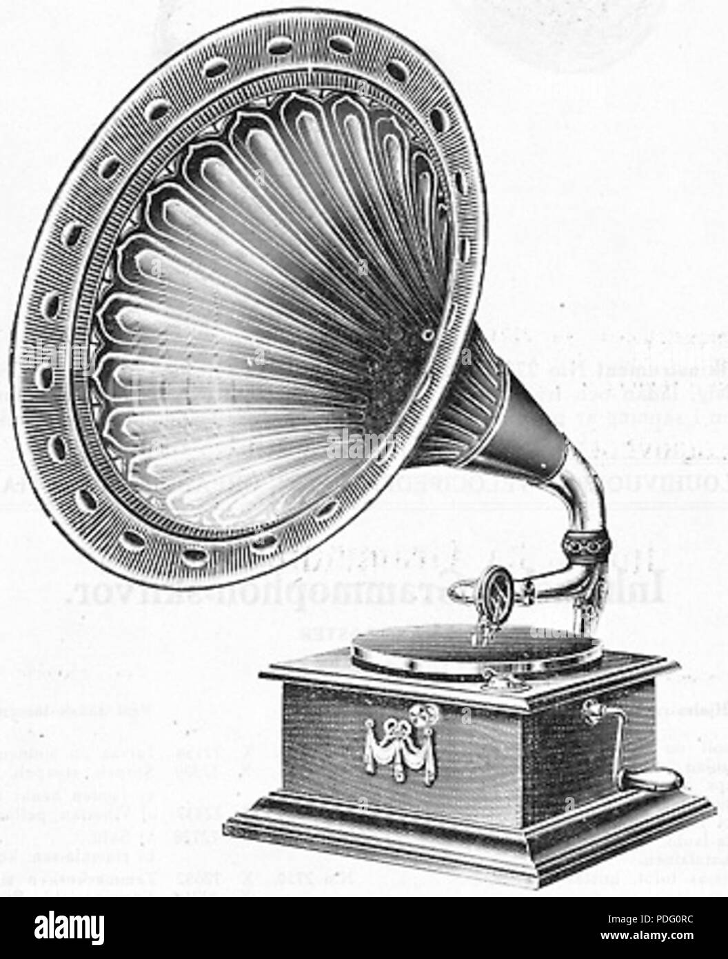 Mechanical gramophone Black and White Stock Photos & Images - Alamy