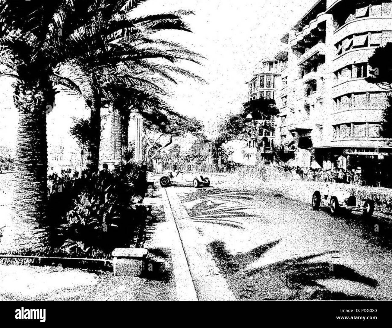 145 Grand Prix de Nice 1934, René Dreyfus Bugatti devant Louis Chiron ...