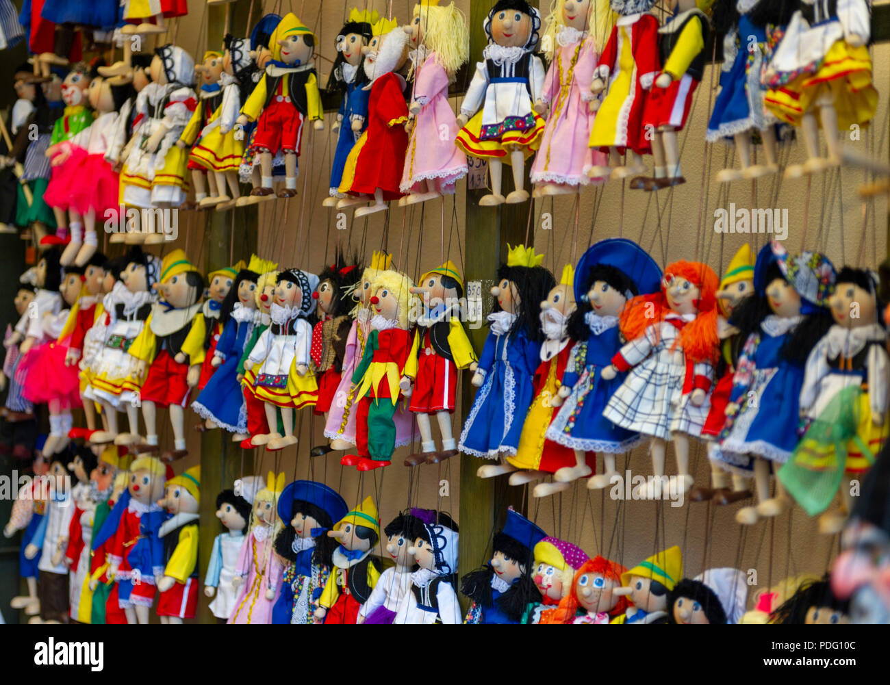Puppets in a shop window in Prague Czech Republic Stock Photo - Alamy