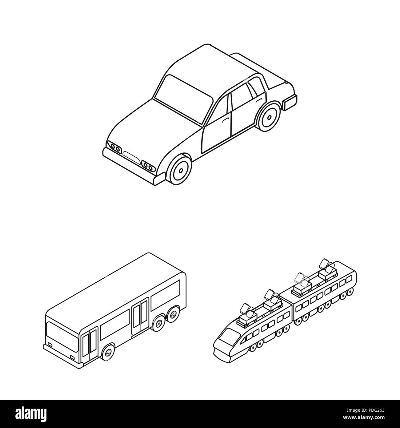 Different types vehicles illustration hi-res stock photography and ...