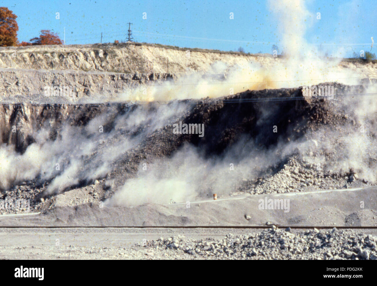 81 Blast in Quarry - Color - 1980 Stock Photo - Alamy