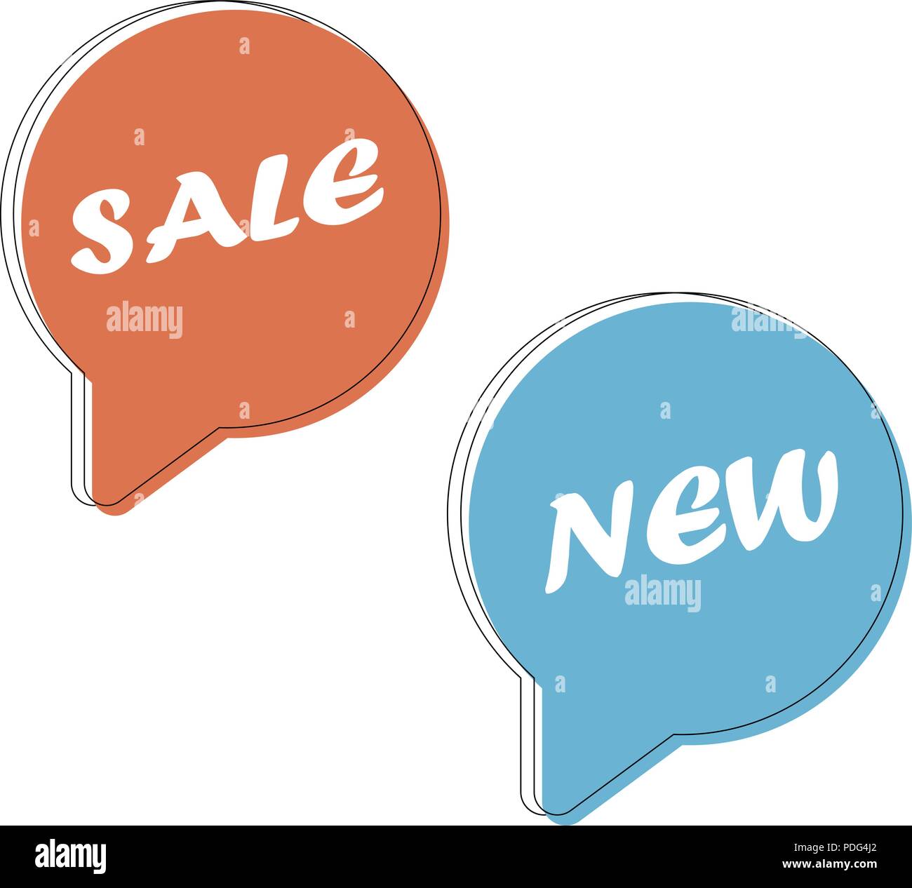 Set Sale speech bubble banners, discount tags design template, app ...