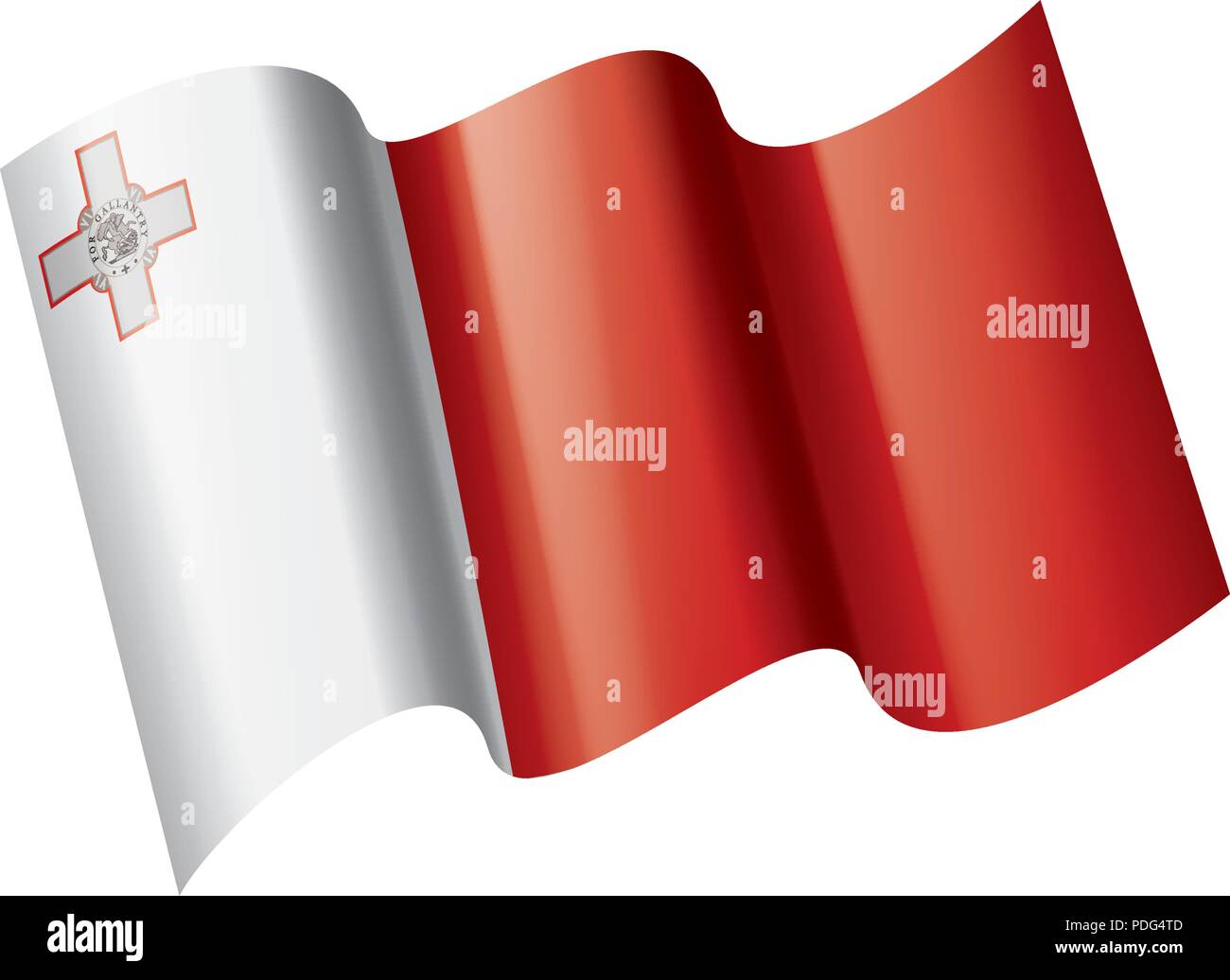 Malta flag, vector illustration on a white background Stock Vector ...