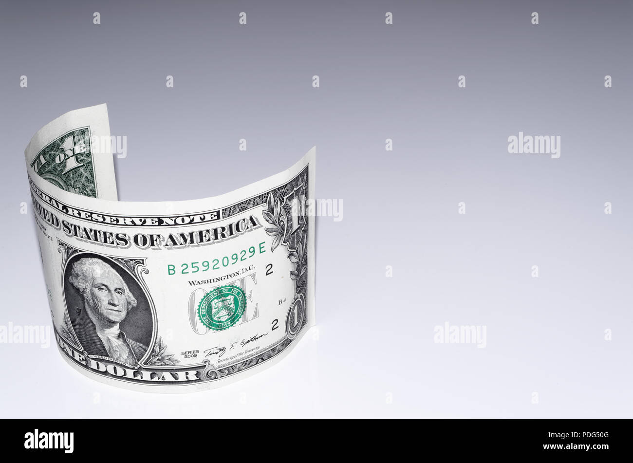 One Dollar banknote on white background Stock Photo - Alamy