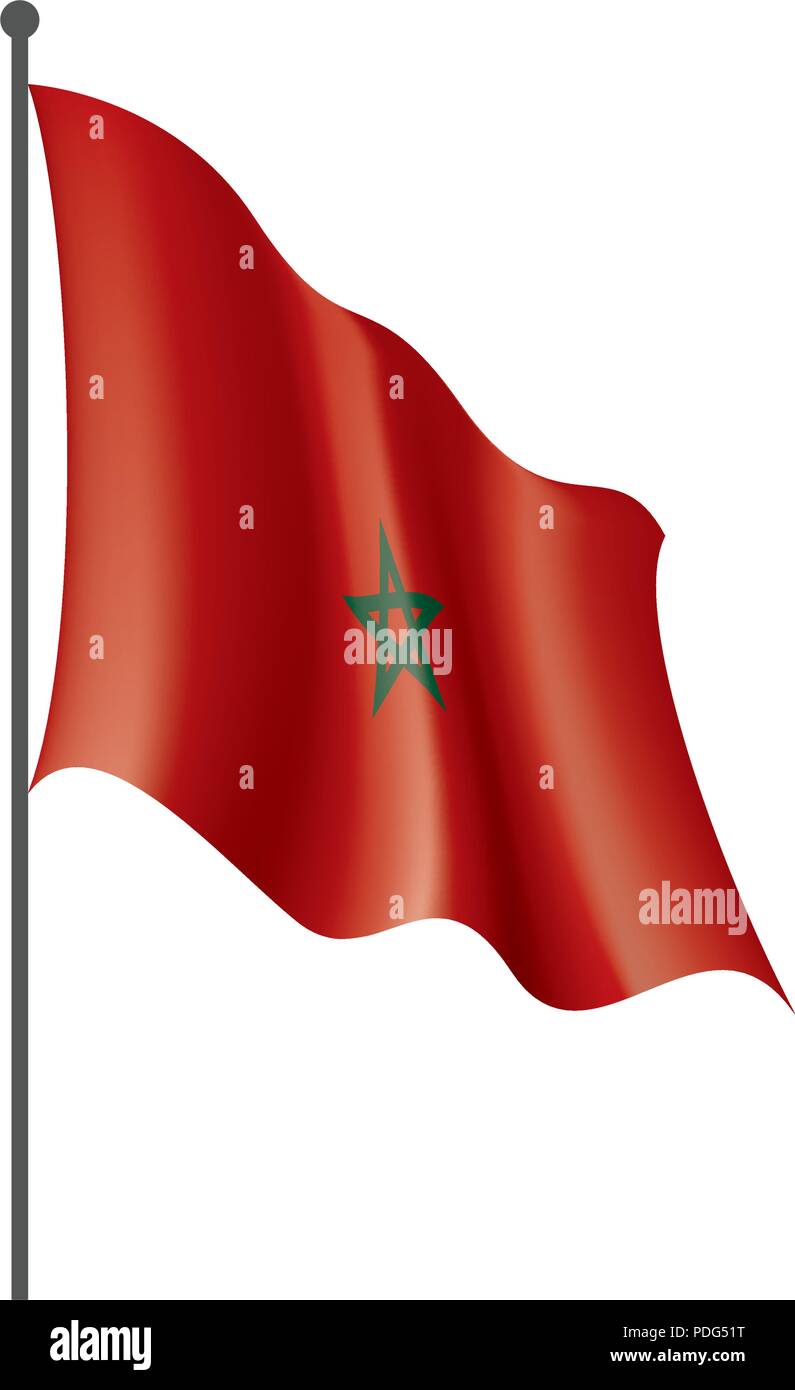Morocco flag, vector illustration on a white background Stock Vector ...
