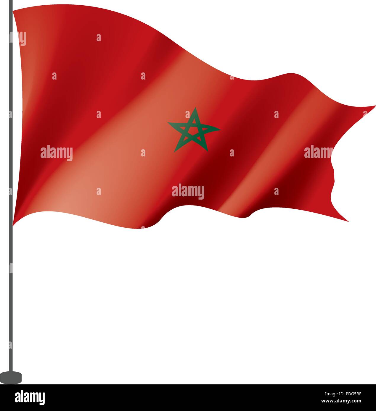 Morocco flag, vector illustration on a white background Stock Vector ...