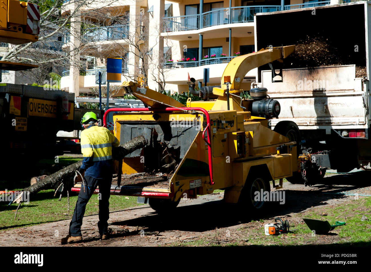 Industrial Wood Chipper Machine Stock Photo - Alamy
