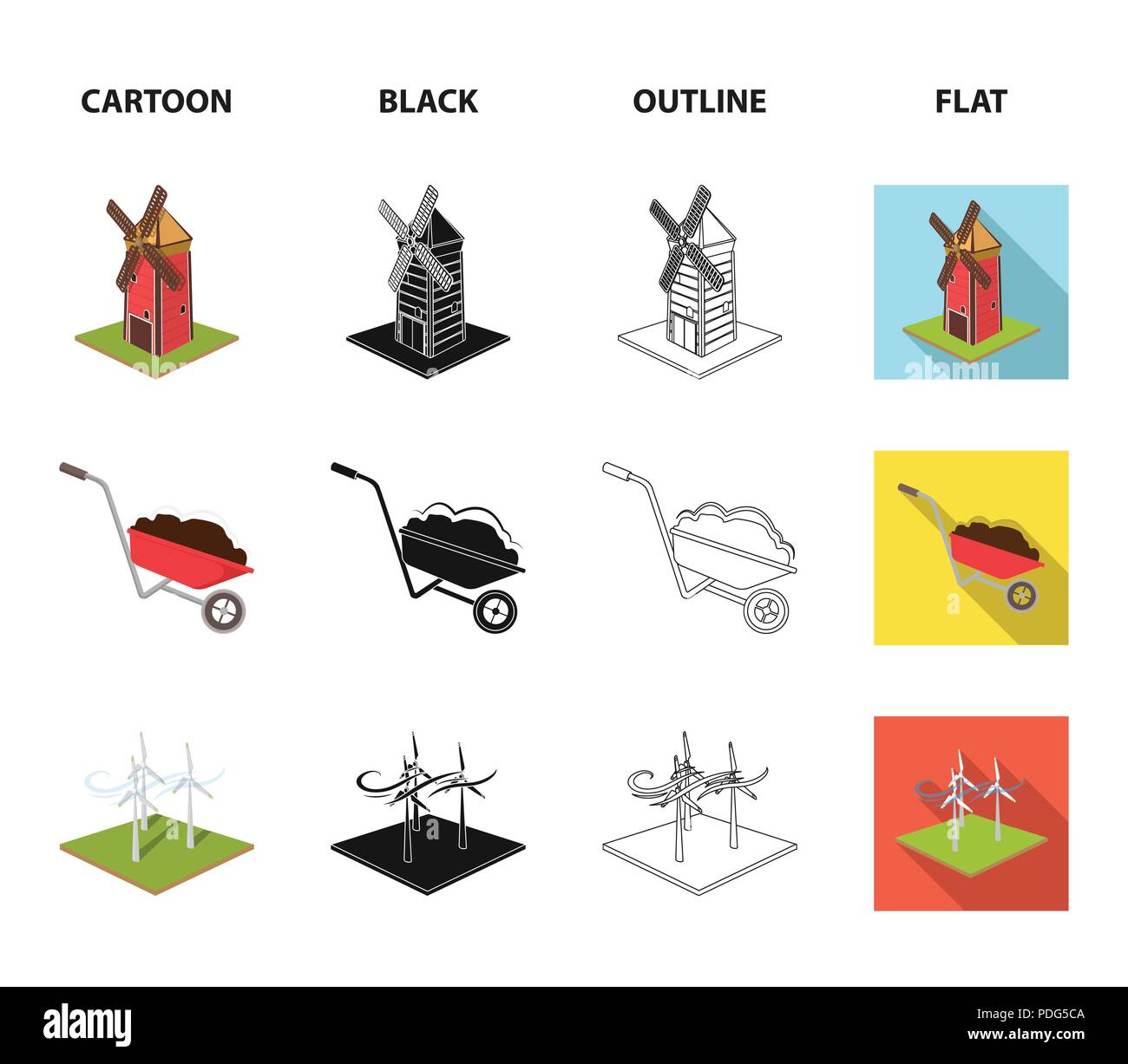 Garden, plot, ecology and other icon in cartoon,black,outline,flat ...
