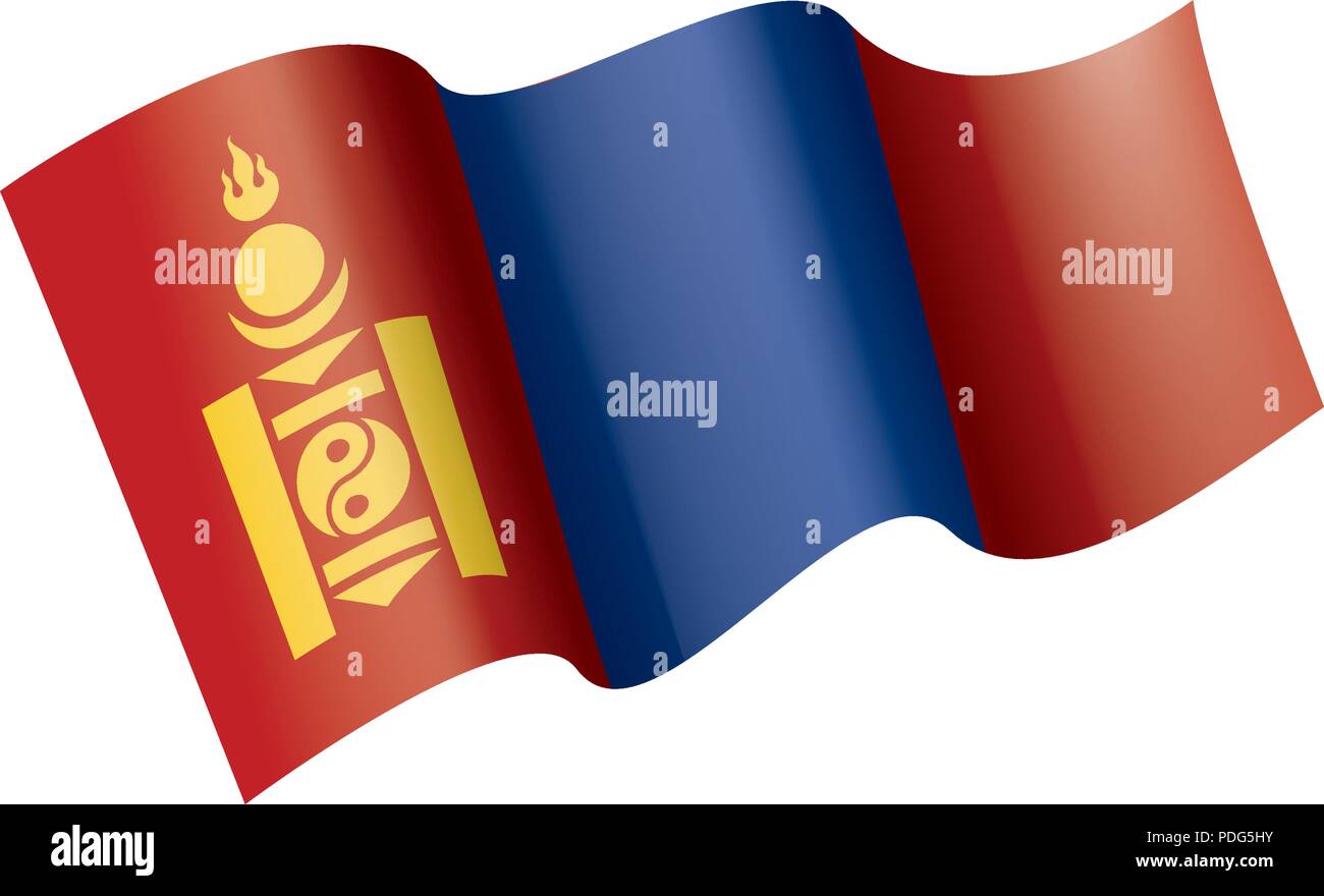 Mongolia flag, vector illustration on a white background Stock Vector ...