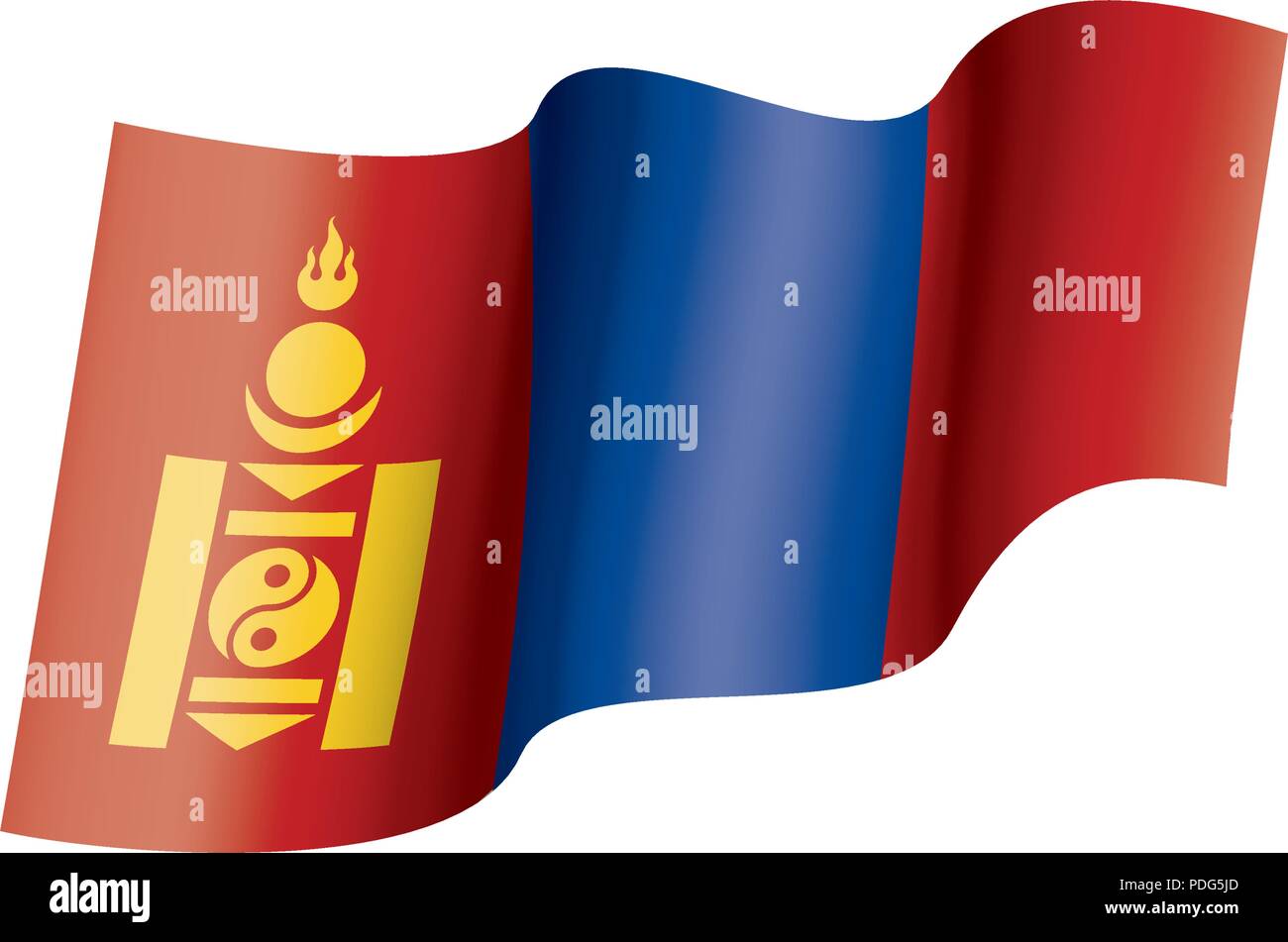 Mongolia flag, vector illustration on a white background Stock Vector ...