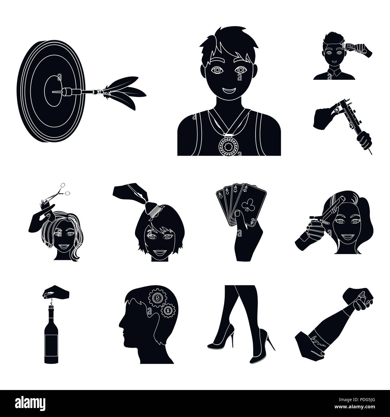 Manipulation by hands black icons in set collection for design. Hand ...