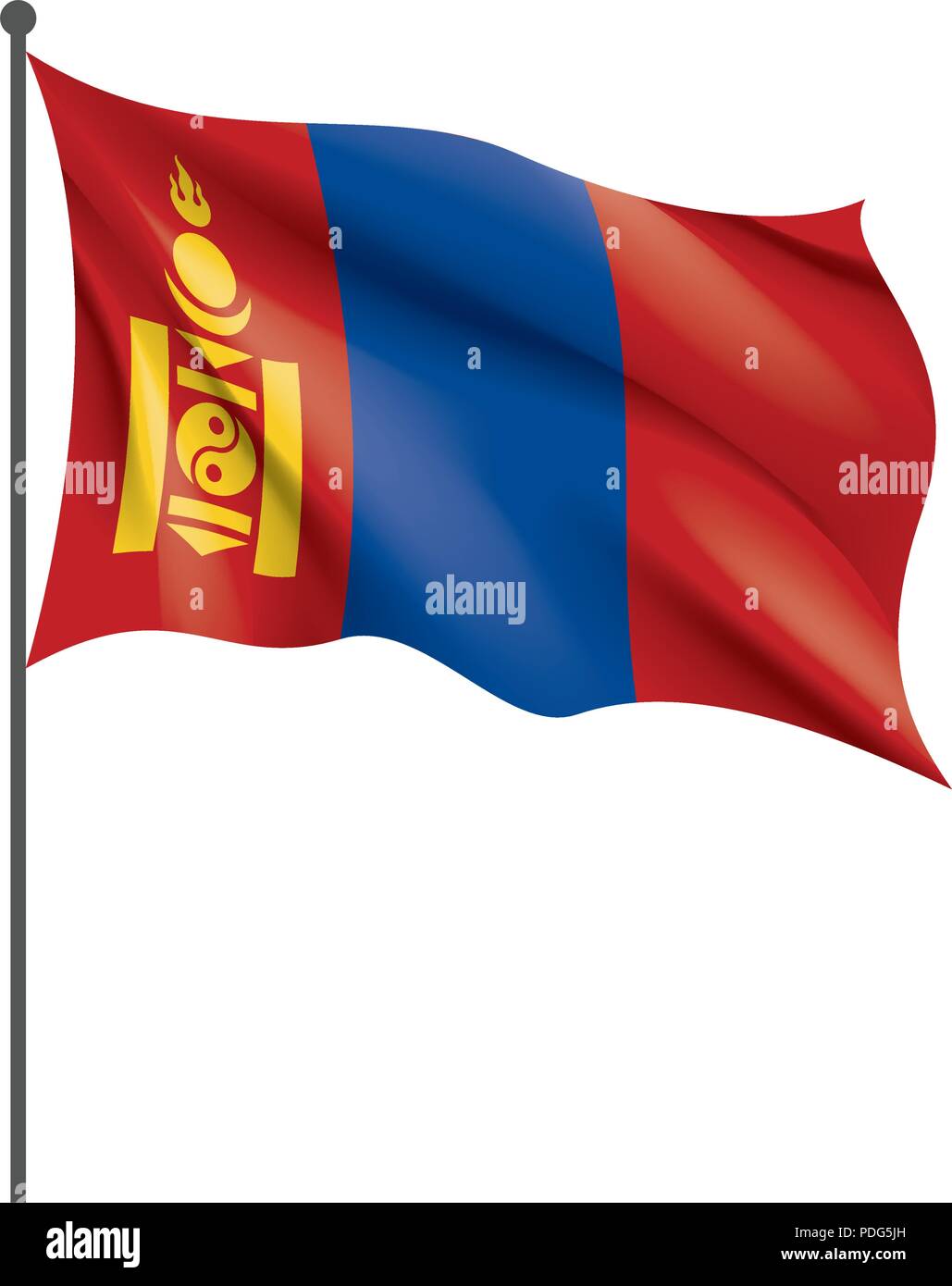 Mongolia flag, vector illustration on a white background Stock Vector ...