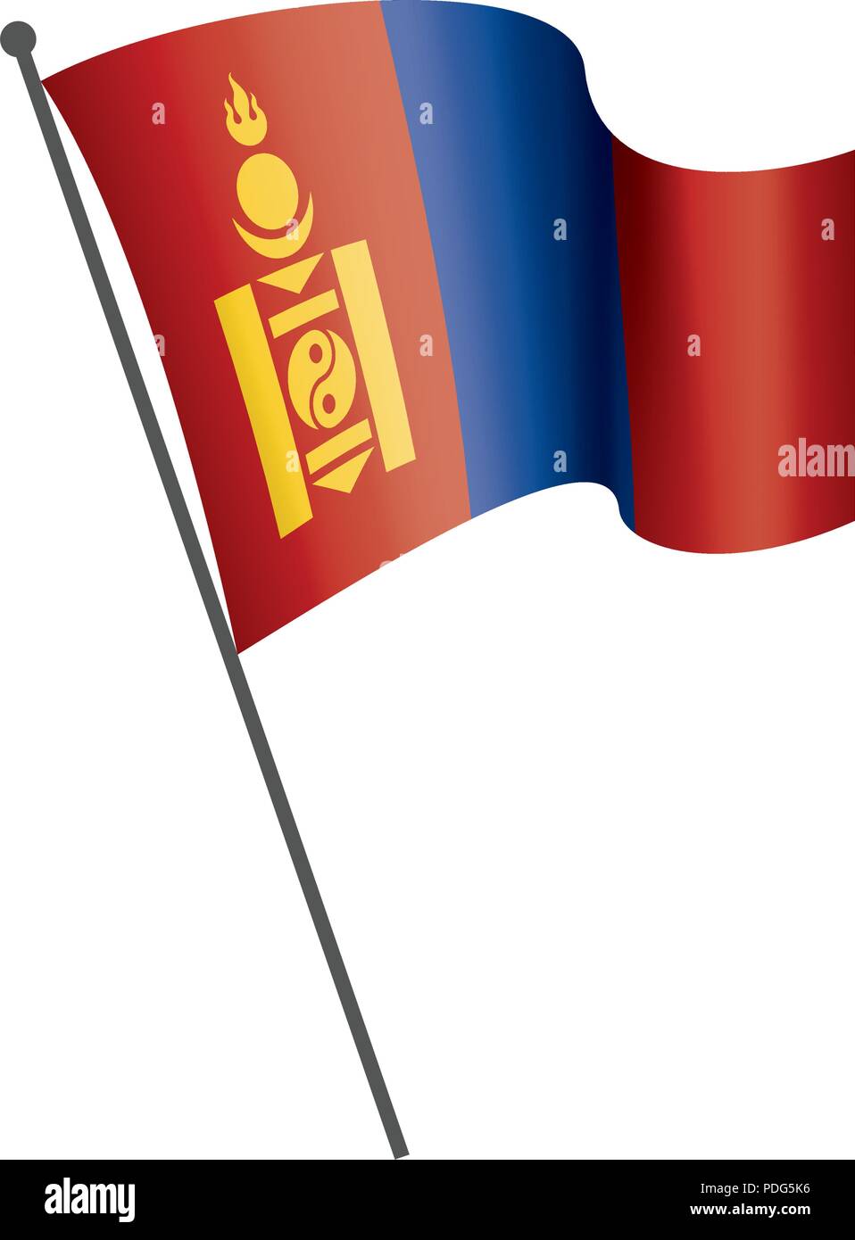 Mongolia flag, vector illustration on a white background Stock Vector ...