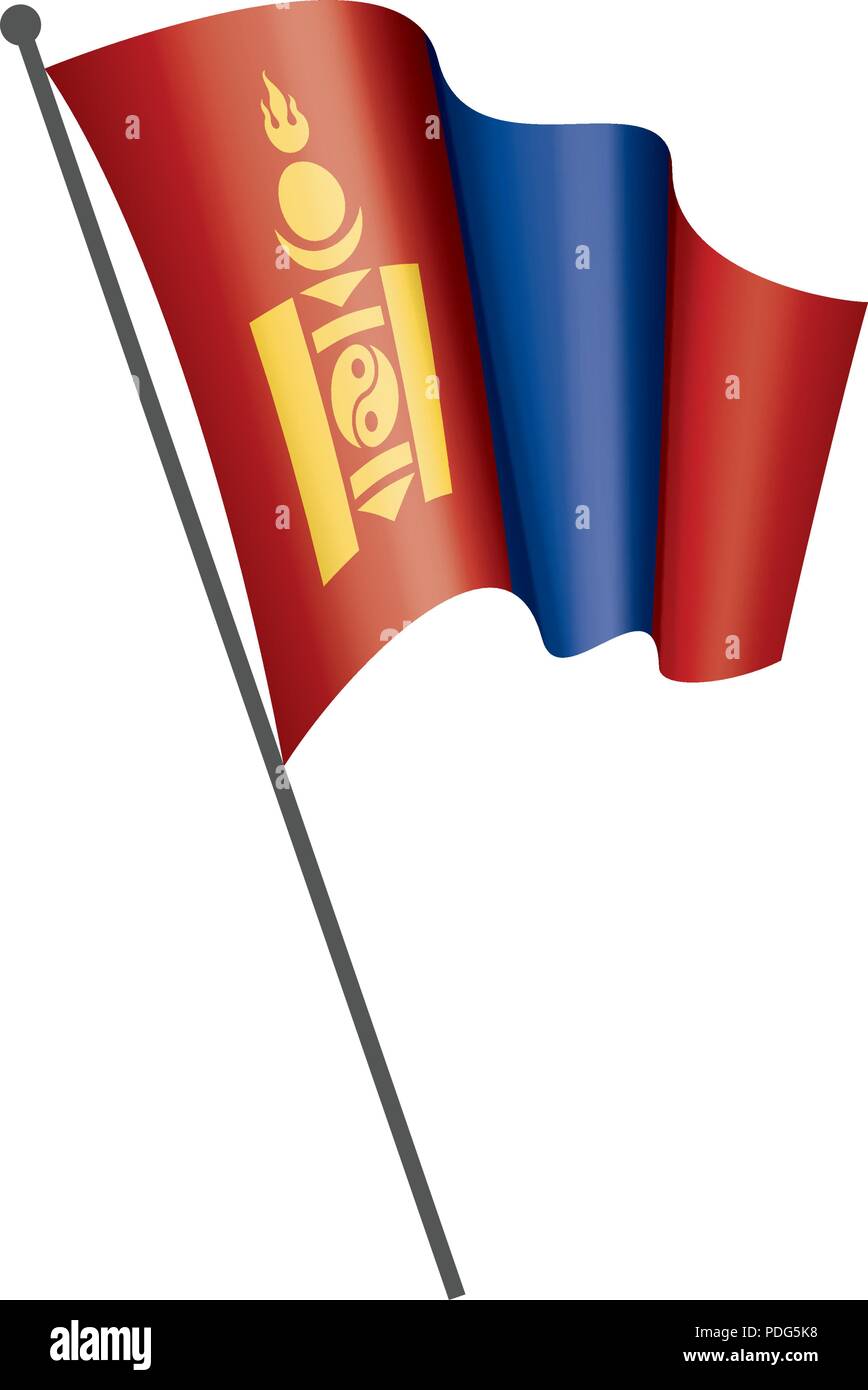 Mongolia flag, vector illustration on a white background Stock Vector ...