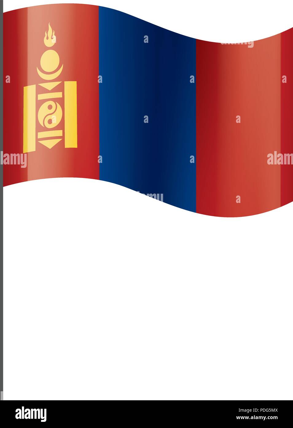 Mongolia flag, vector illustration on a white background Stock Vector ...