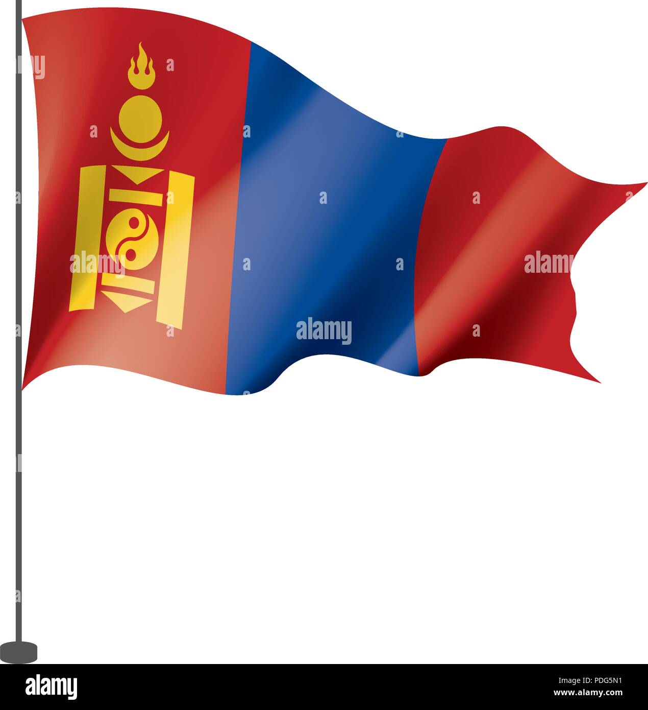 Mongolia flag, vector illustration on a white background Stock Vector ...