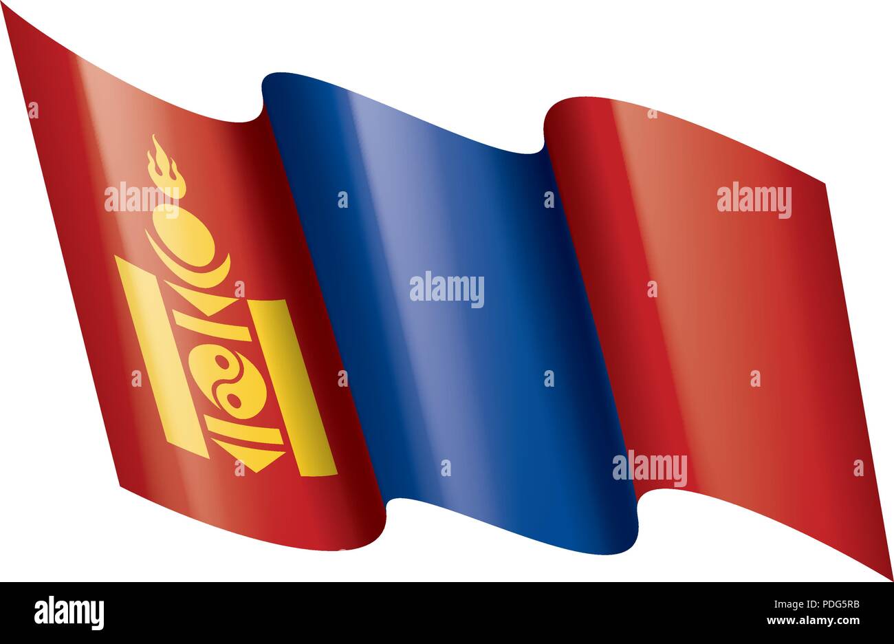 Mongolia flag, vector illustration on a white background Stock Vector ...