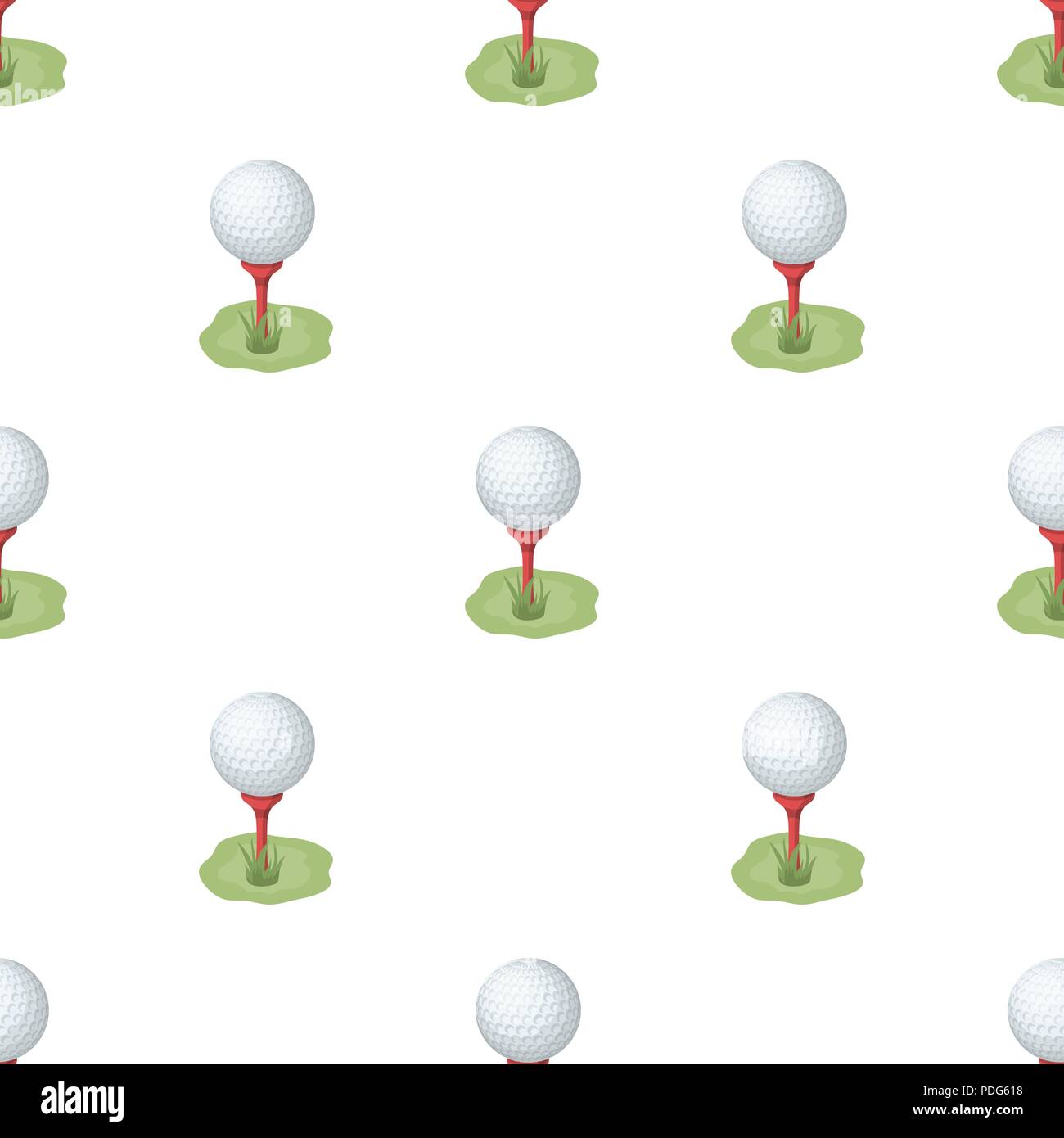 Golf ball on the stand.Golf club single icon in cartoon style vector ...