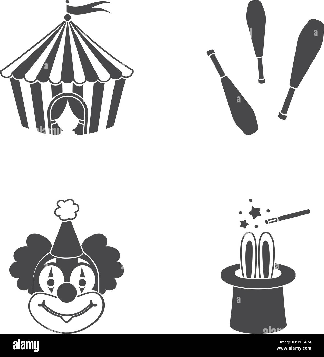 arena,art,black,circus,clown,clubs,collection,hat,icon,illustration ...