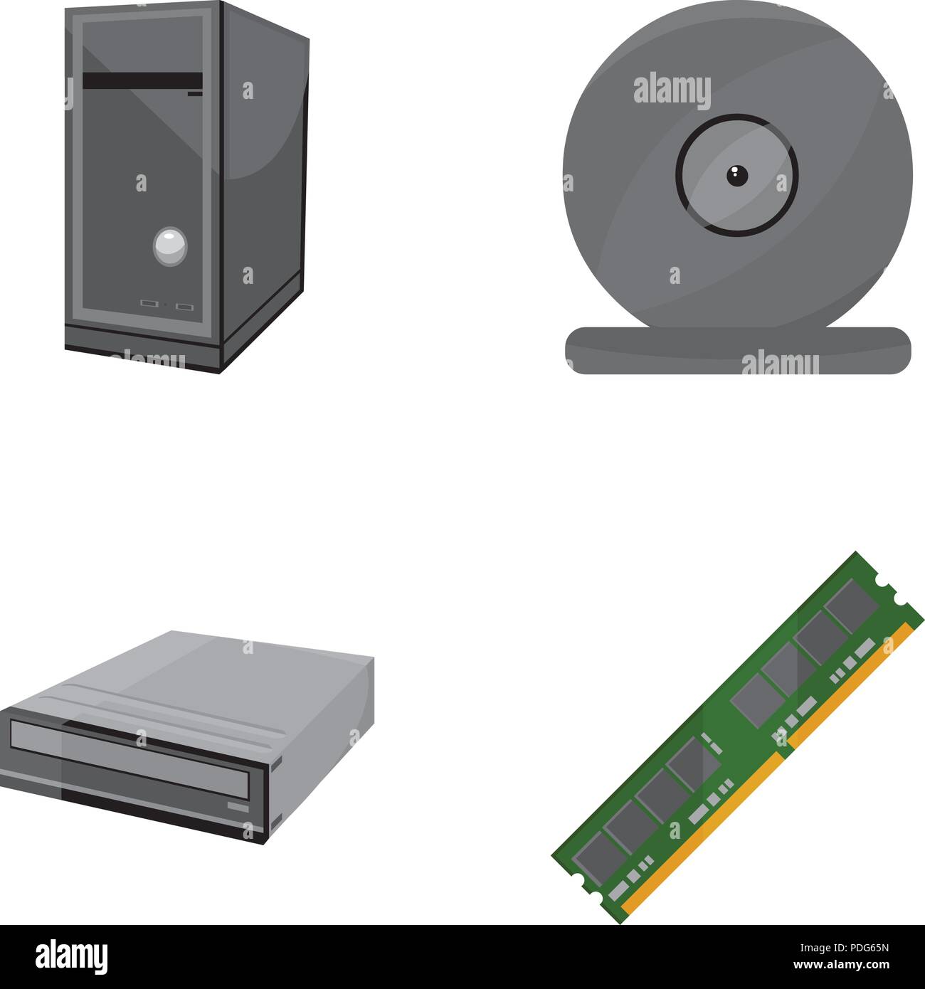 System unit, memory card and other equipment. Personal computer set ...