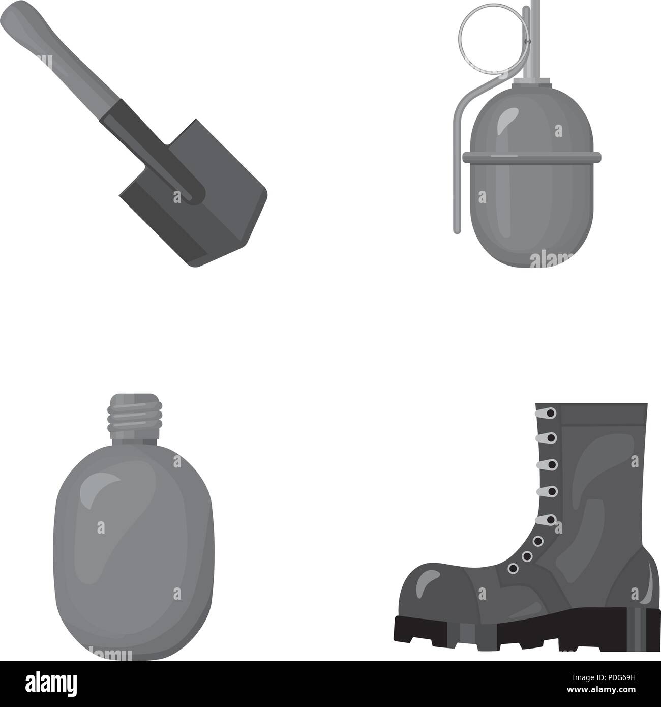 armament,army,boots,collection,equipment,flask,grenade,hand,icon ...
