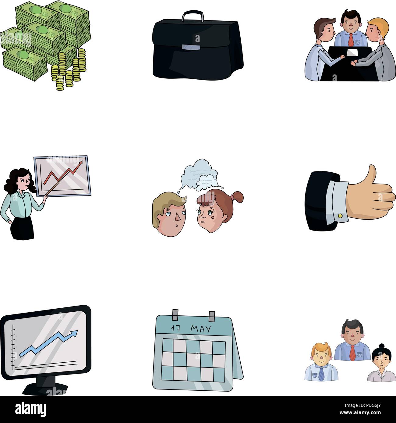 A set of pictures about the transaction, work, office. Office center ...