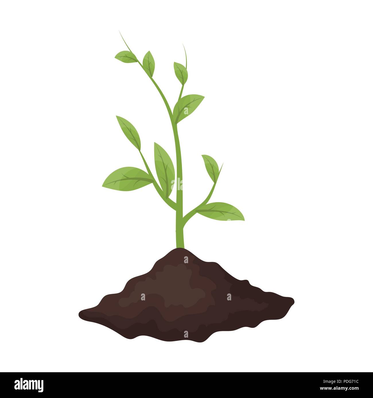 Sprout icon in cartoon design isolated on white background. Bio and ...