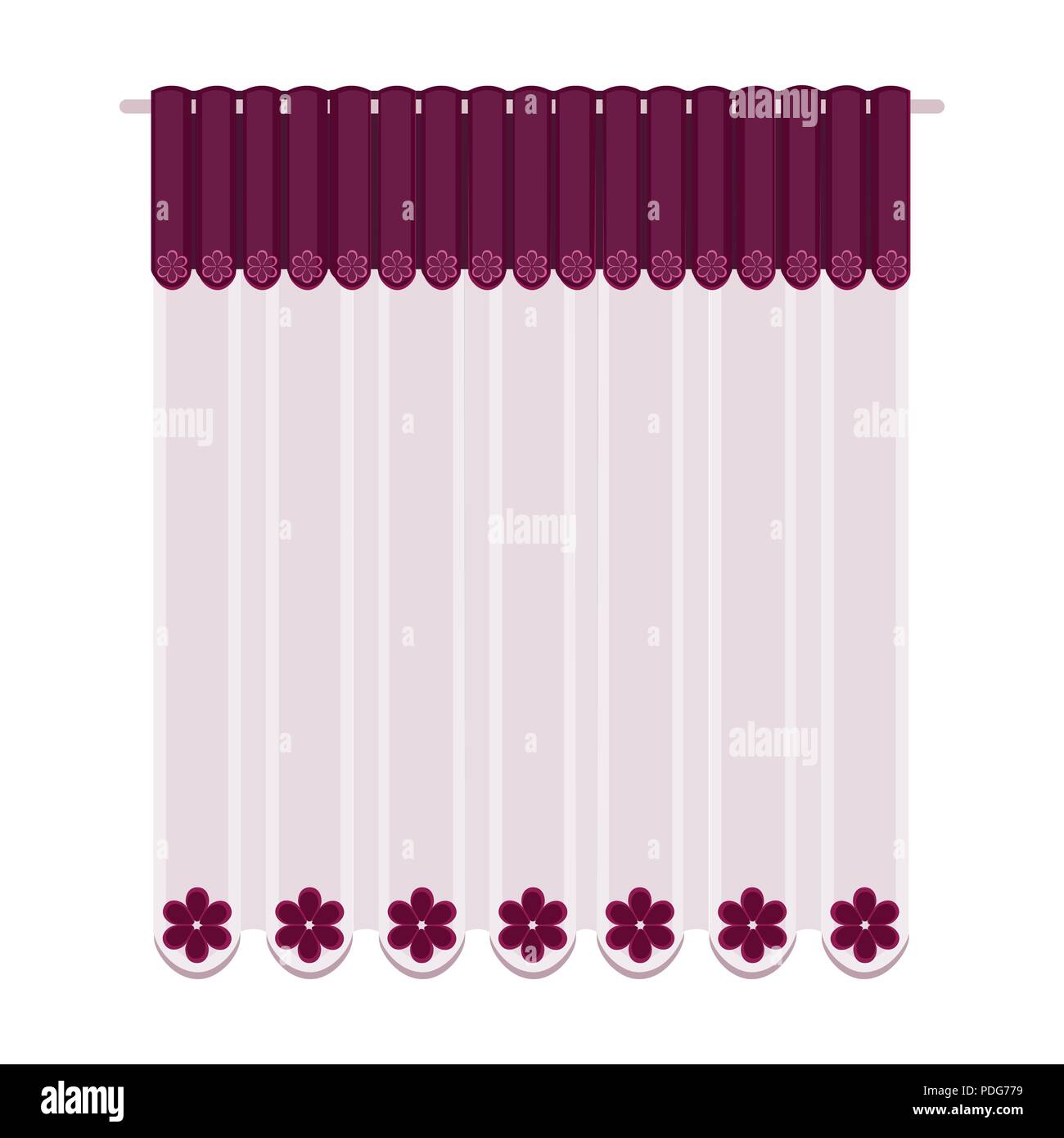 Curtains, single icon in cartoon style.Curtains vector symbol stock ...