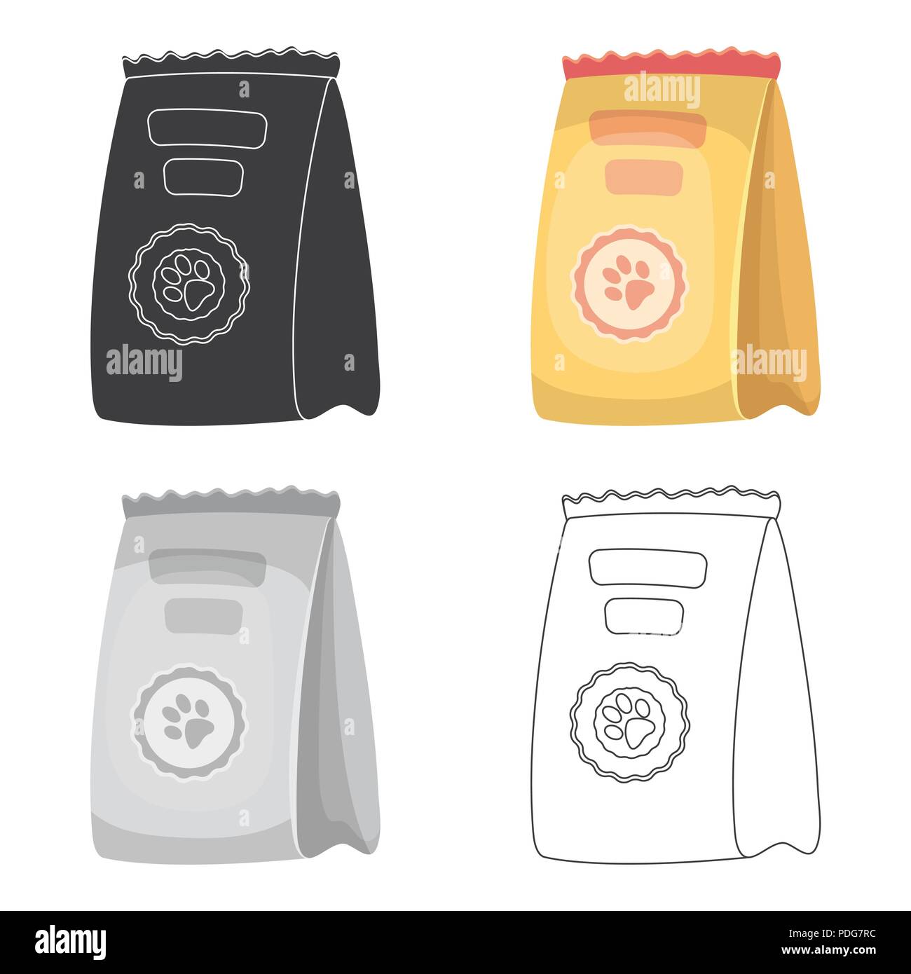 Animal feed package.Pet shop single icon in cartoon style vector symbol ...