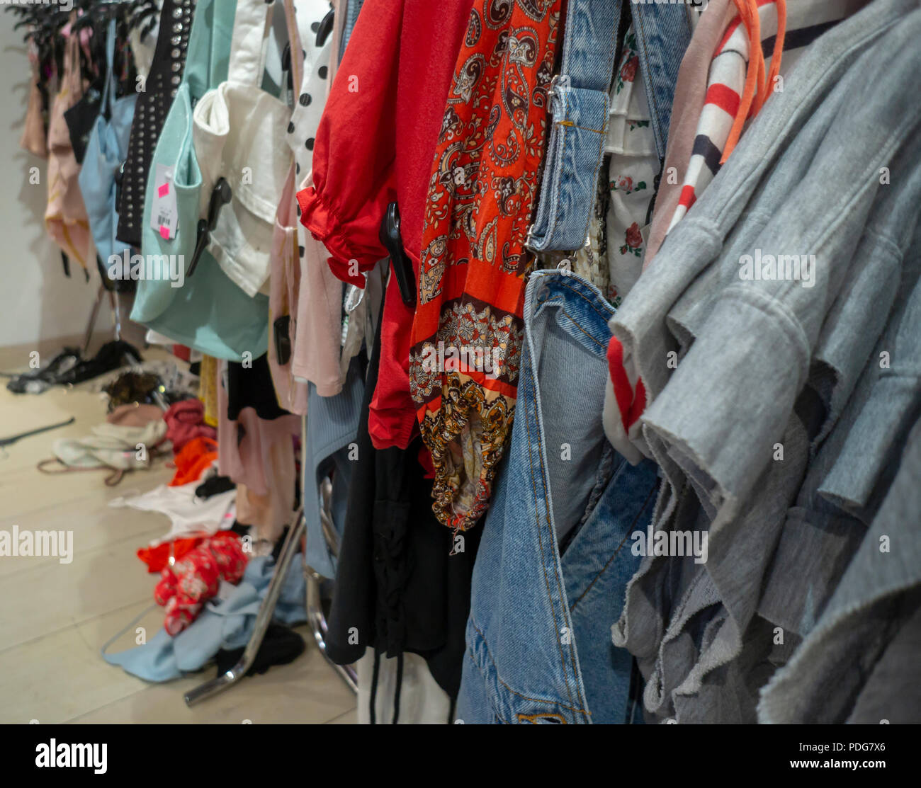Clearance department in need of tidying up in the Topshop/Topman store ...
