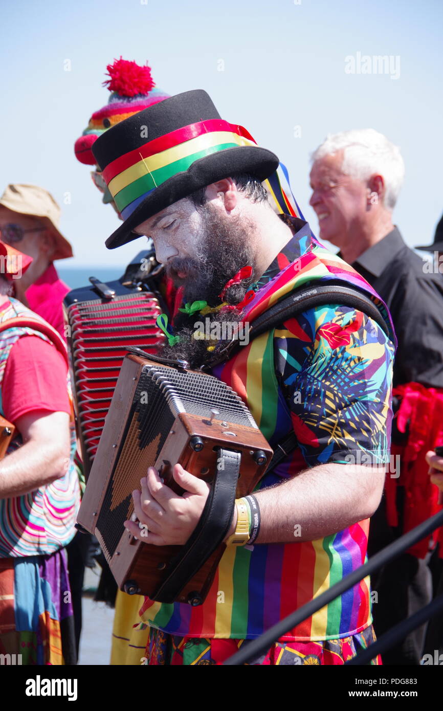 Gog Magog Molly, Multi-Coloured Fen Morris Dancers. Accordion Players ...