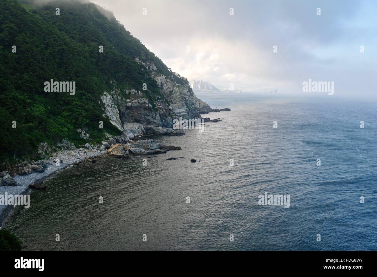 Busan coast walk by the sea in Taejongdae South Korea Stock Photo - Alamy