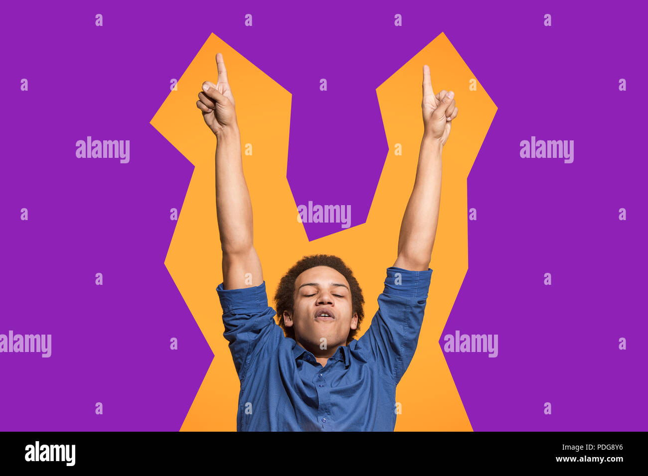 I won. Winning success happy man celebrating being a winner. Dynamic ...