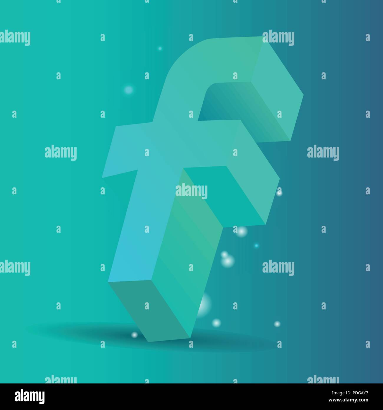 the volume letter f, 3d, the vector illustration Stock Vector Image ...