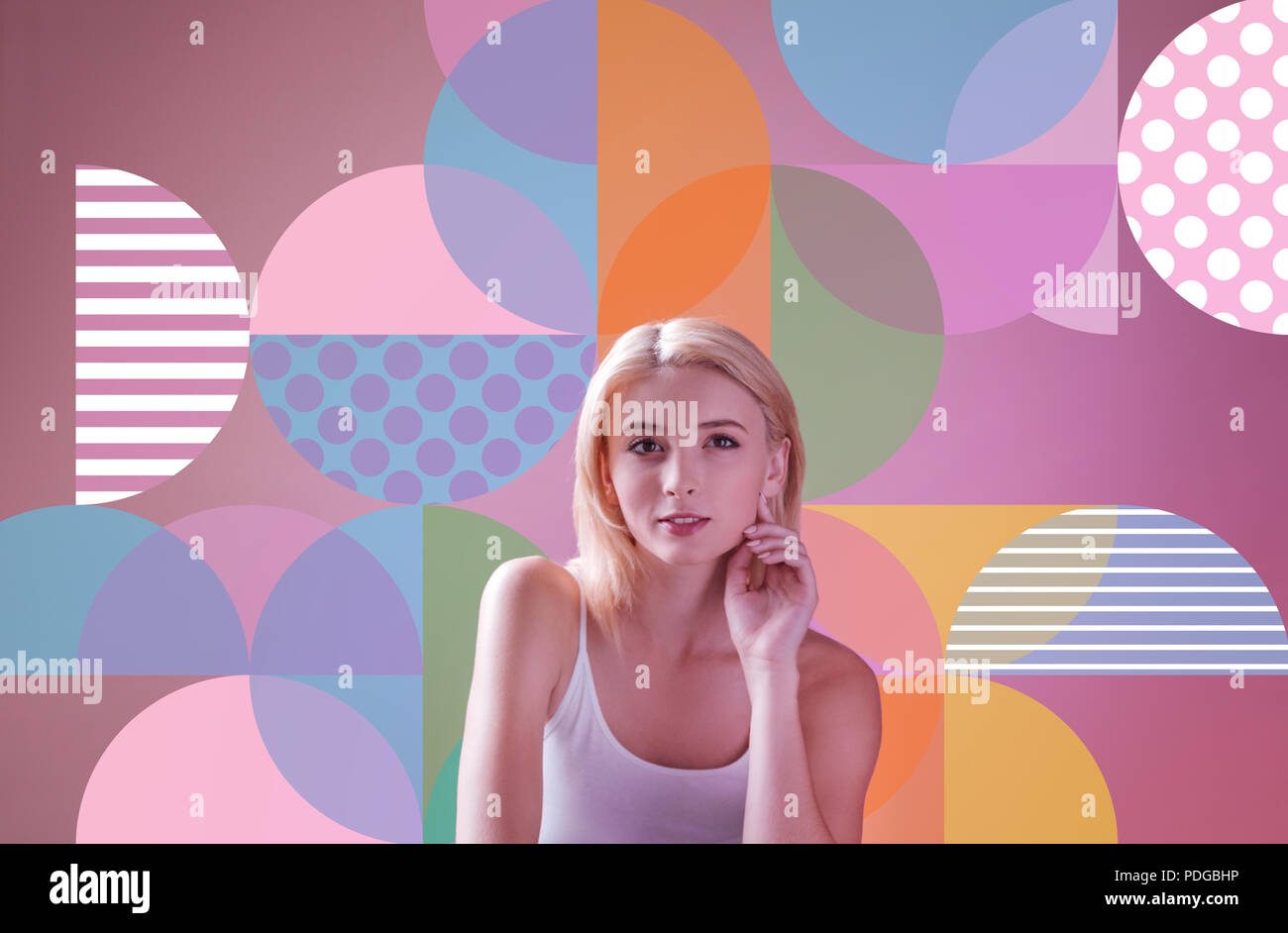 Woman coming hairstyle hi-res stock photography and images - Alamy