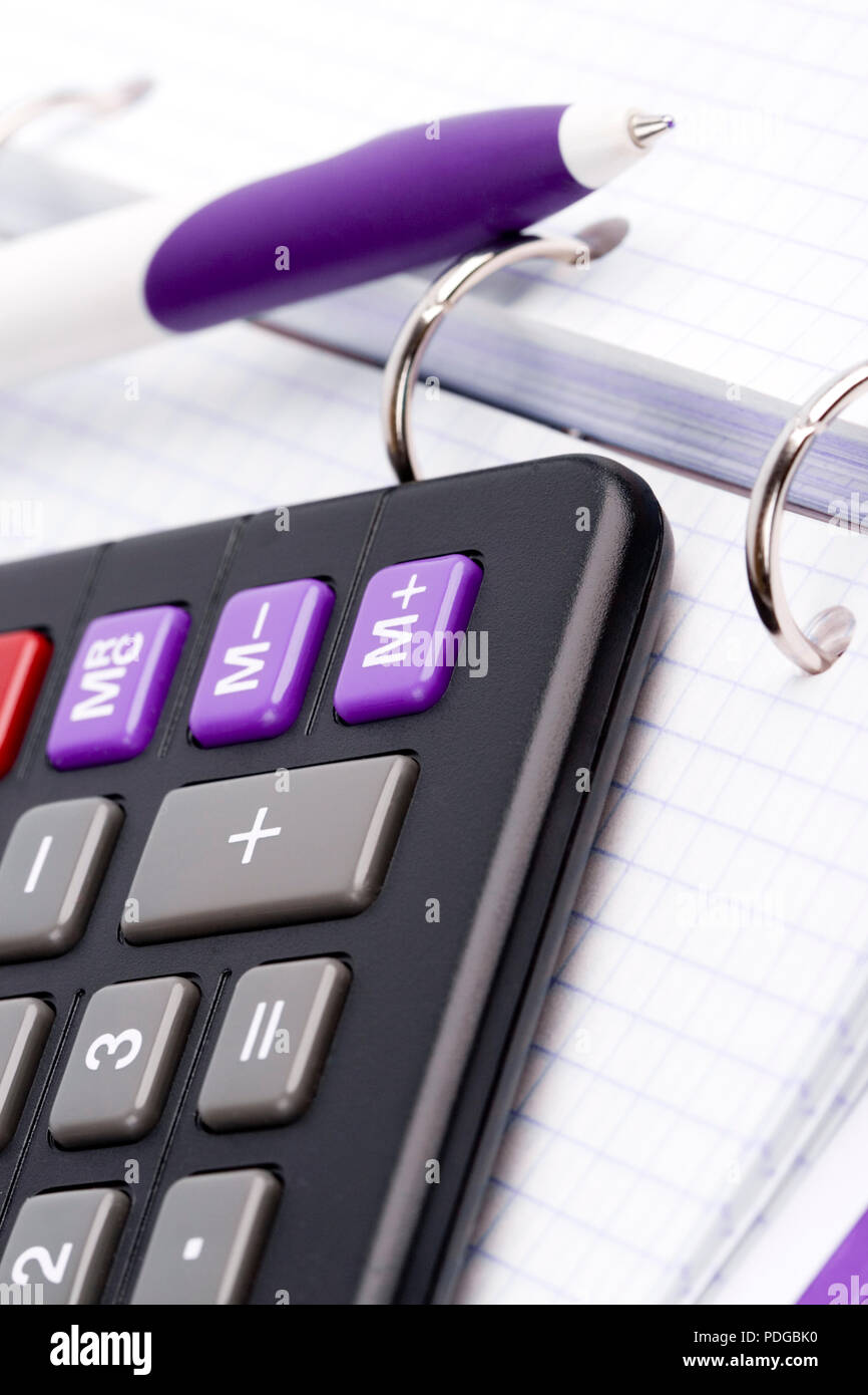 Violet calculator hi-res stock photography and images - Alamy