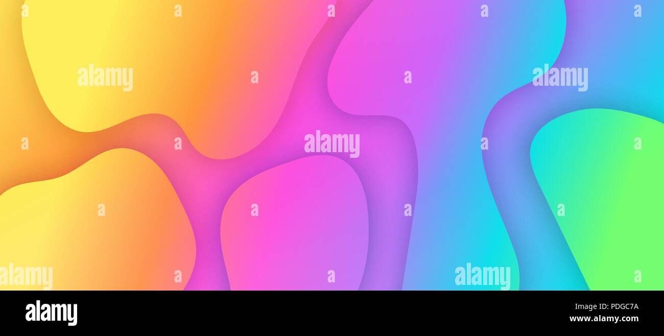 Minimal abstract design shapes fluid colorful gradients. Modern fashion ...