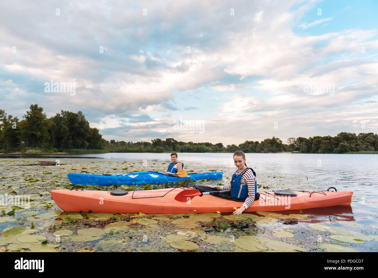 Loving couple enjoying training hi-res stock photography and images - Alamy