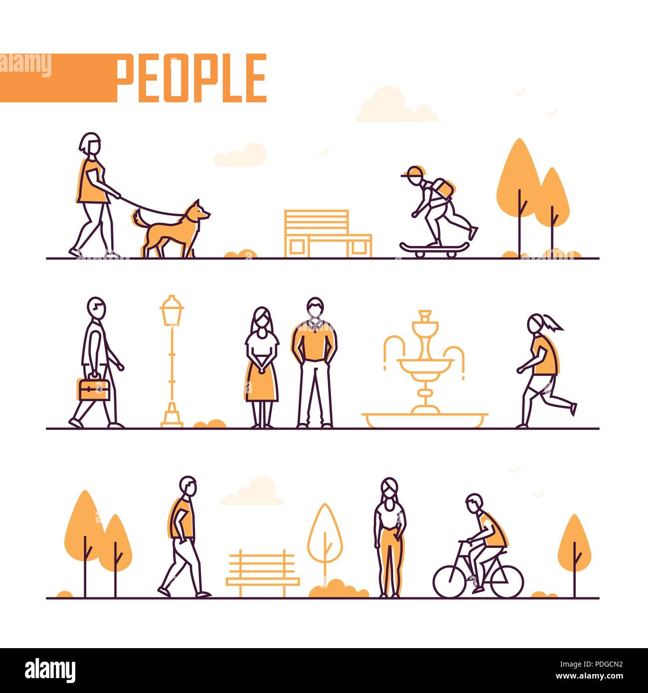 City walk style Cut Out Stock Images & Pictures - Alamy