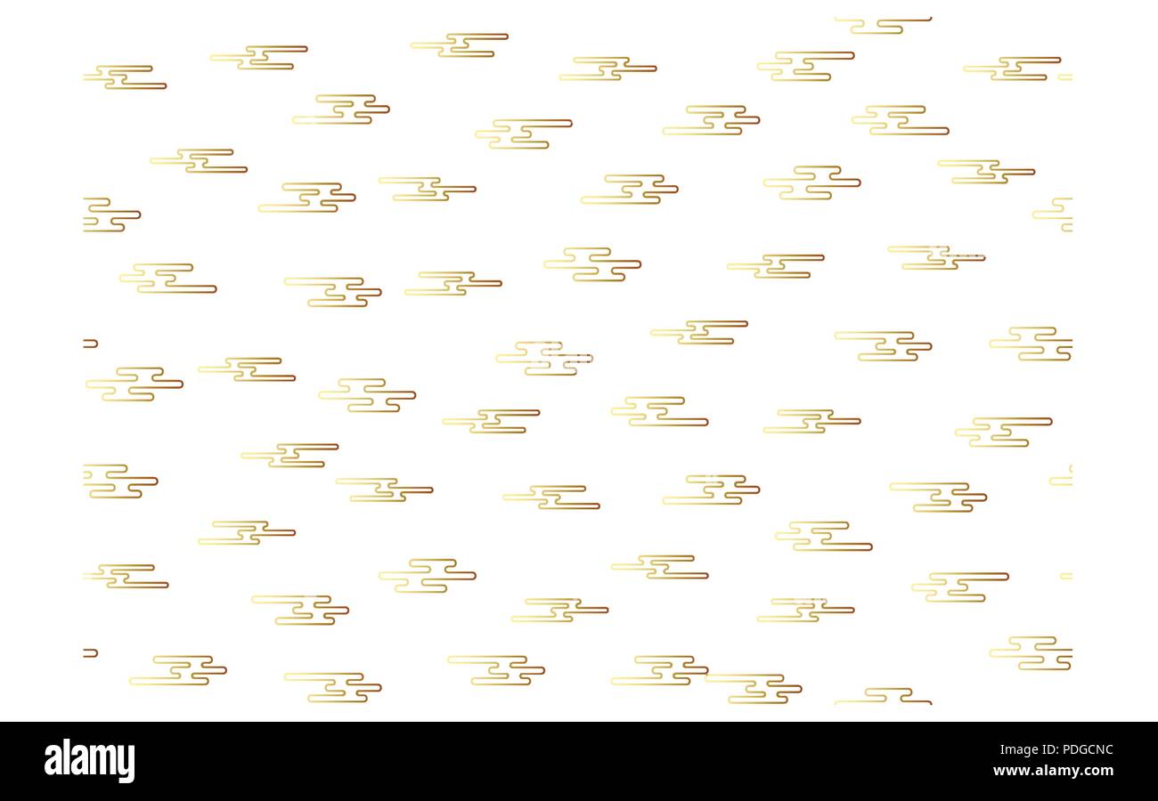 Seamless pattern of golden clouds in Chinese style Stock Vector Image ...