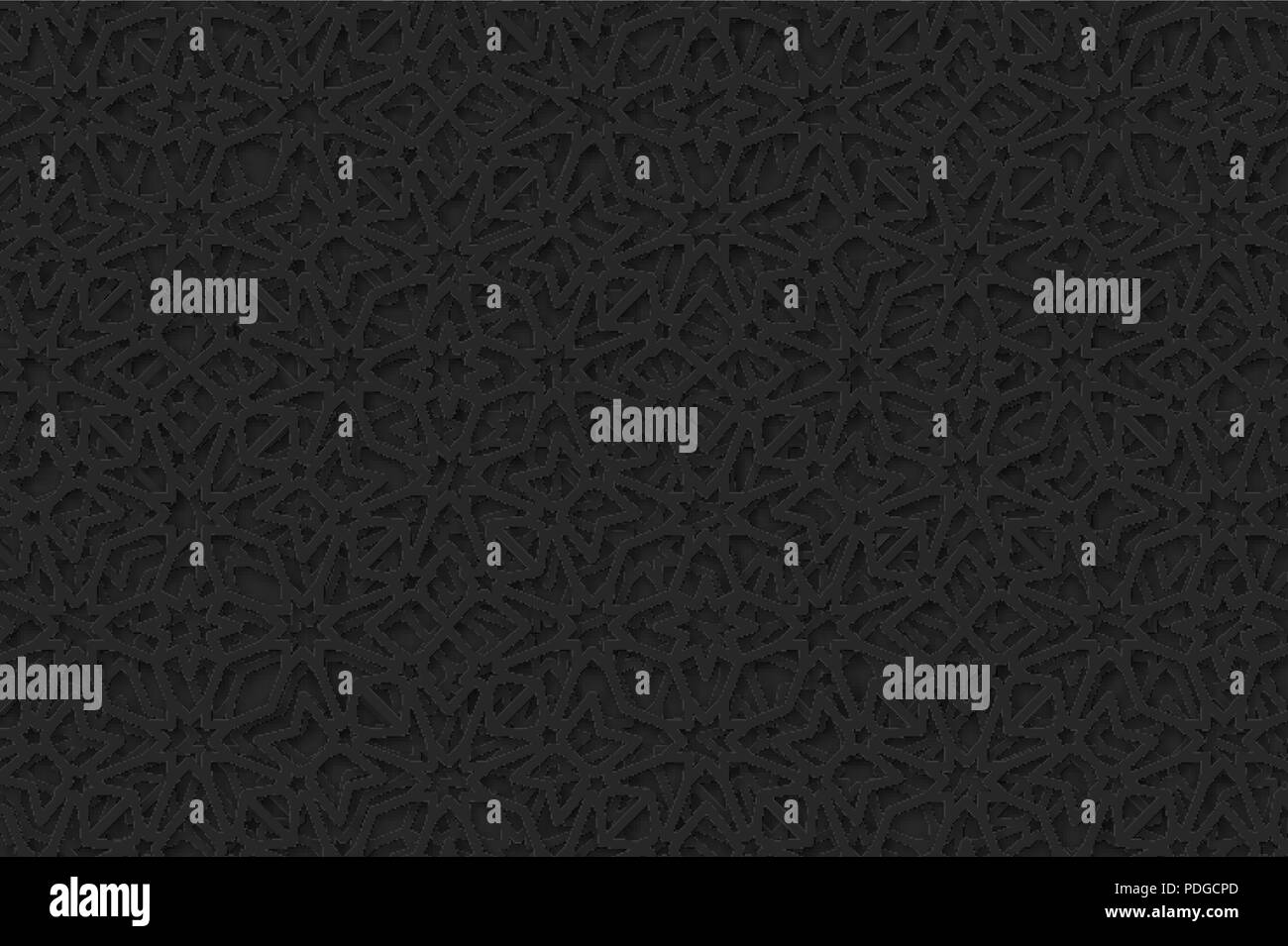 Arabic pattern background. Islamic ornament vector. Geometric 3d shape ...