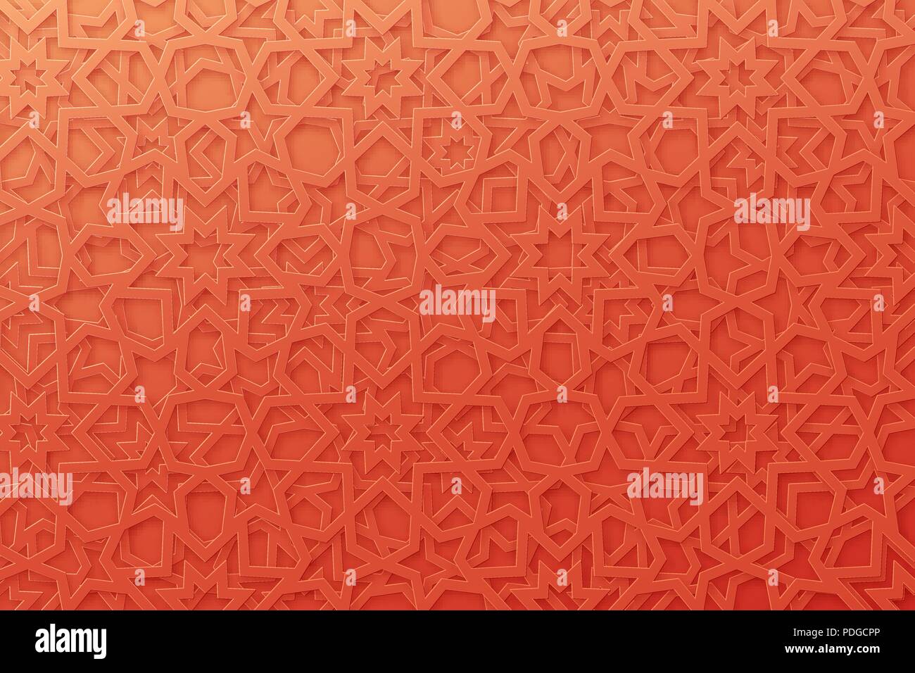 Arabic pattern background. Islamic ornament vector. Geometric 3d shape ...