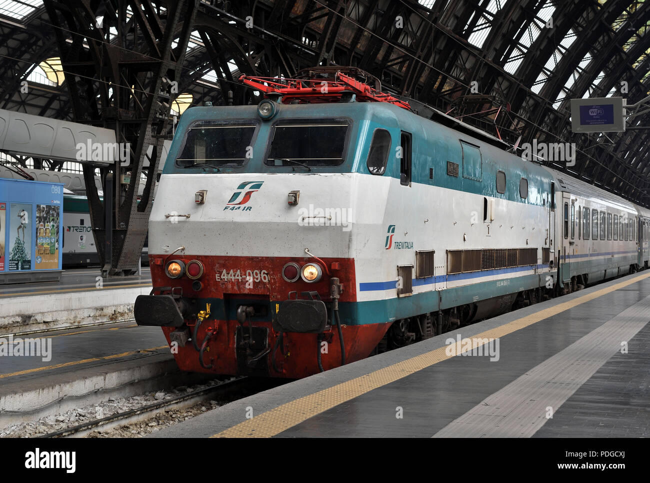 class E444R;E444 096;electric locomotive;milan central;italy Stock ...