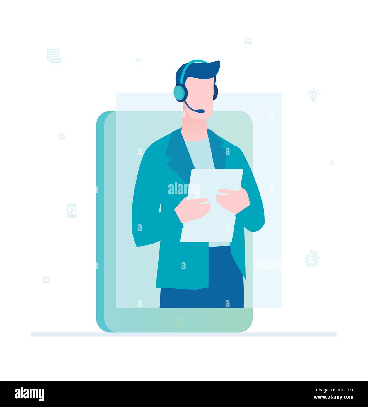 Call center design concept Stock Vector Images - Alamy