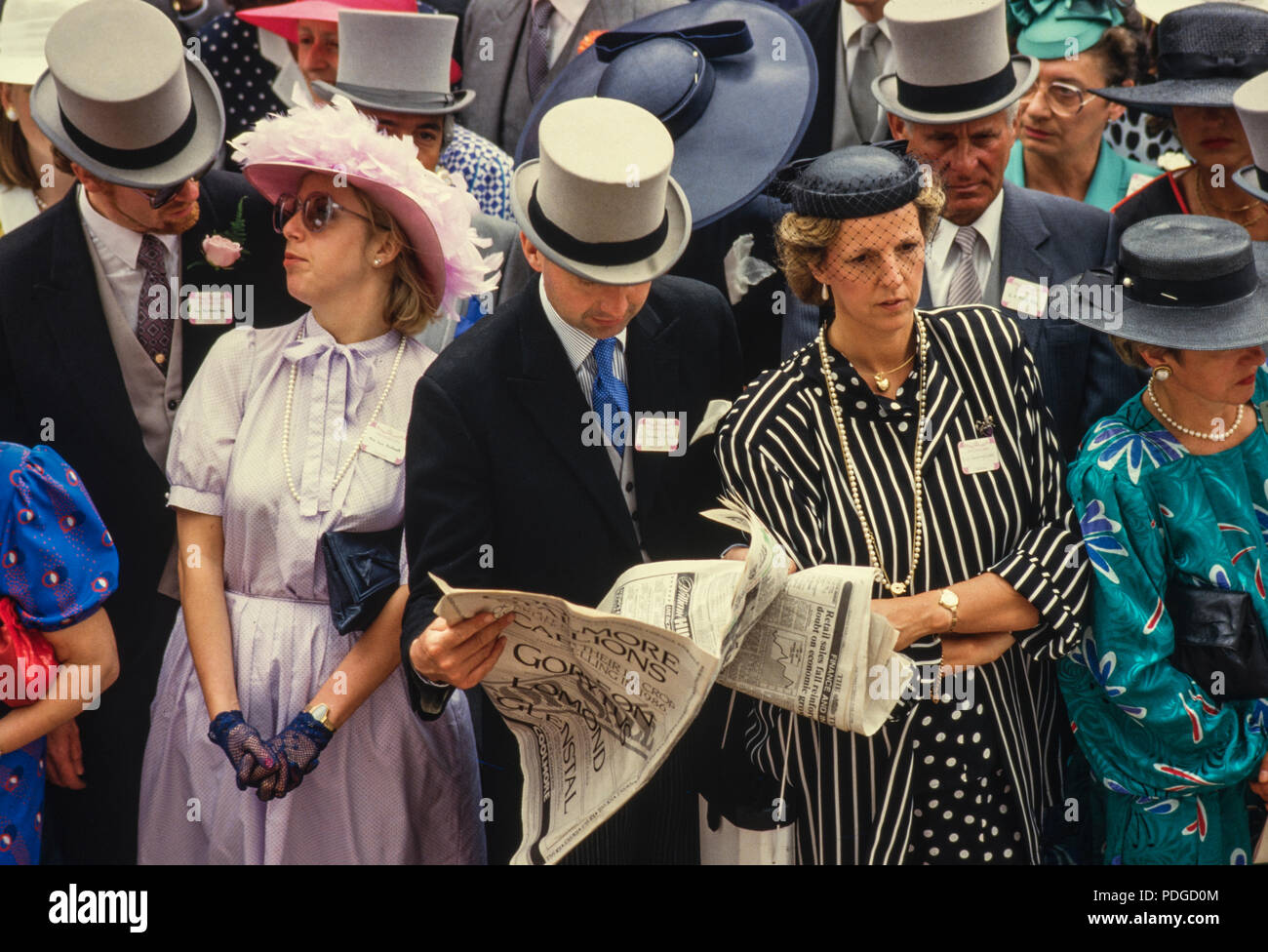 Ascot Races, Ascot, Berkshire England June 1986 Stock Photo - Alamy