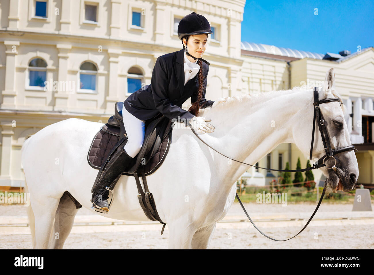 Female horseback rider uniform hi-res stock photography and images - Alamy