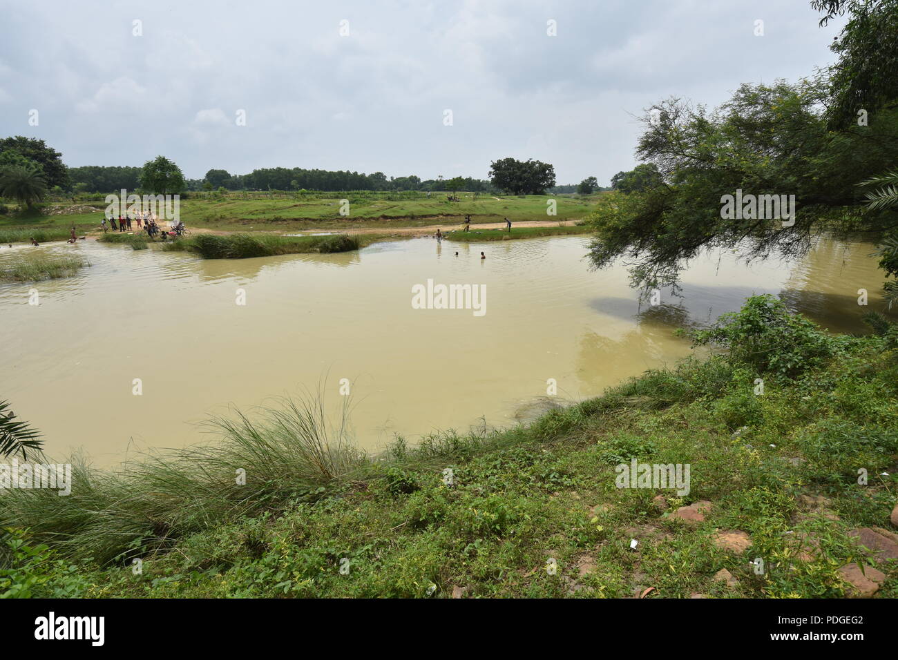 River Kopai near Goalpara, Bolpur, in the district Birbhum, West Bengal ...
