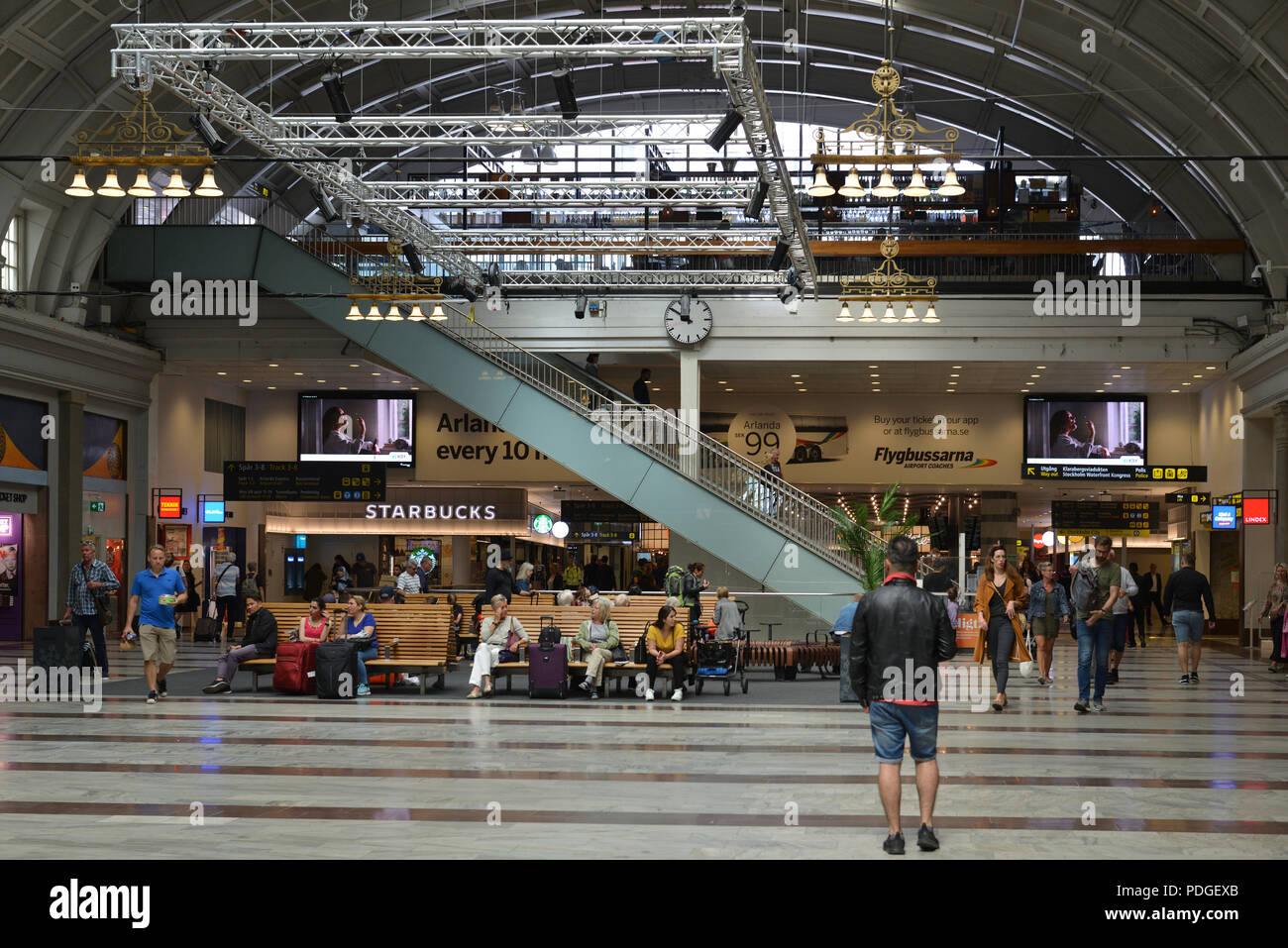 Stockholm Central Station, railway station. Interior Stock Photo - Alamy