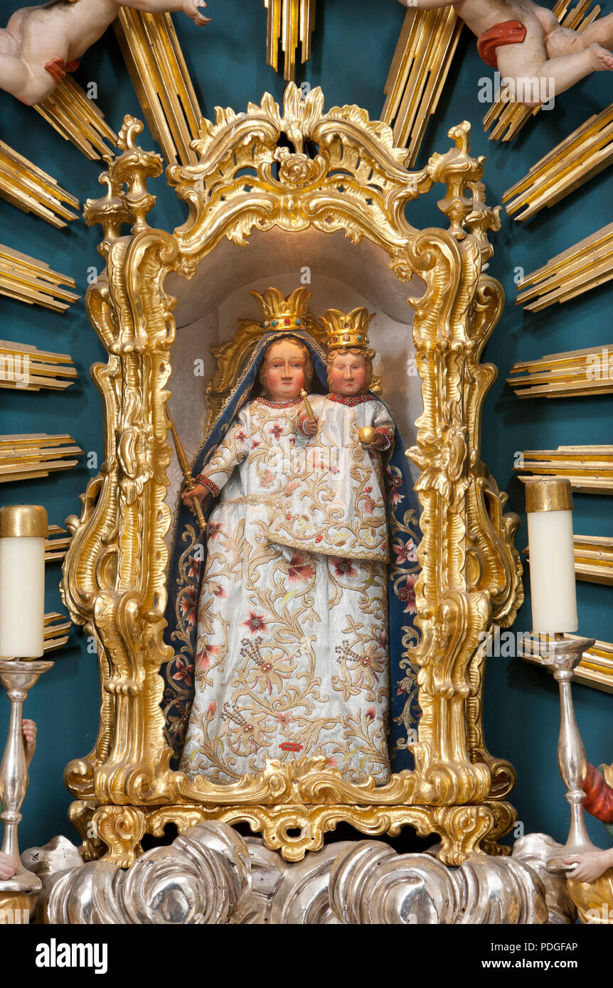 Wallfahrtskirche Maria-Hilf, Freystadt, Marienaltar, Hochbarock, erbaut 1712 - 1714 von ...